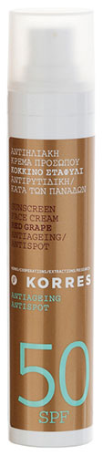 Bletapharm | KORRES SPF50+ ΚΡΕΜΑ ΠΡΟΣΩΠΟΥ ΚΟΚΚΙΝΟ ΣΤΑΦΥΛΙ 50ML